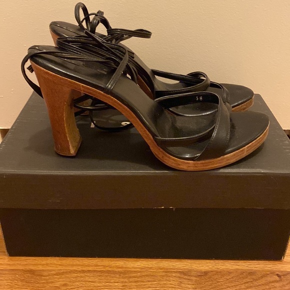 Sisley | Shoes | Vintage Italian Made Lace Up Sandals With Heels | Poshmark